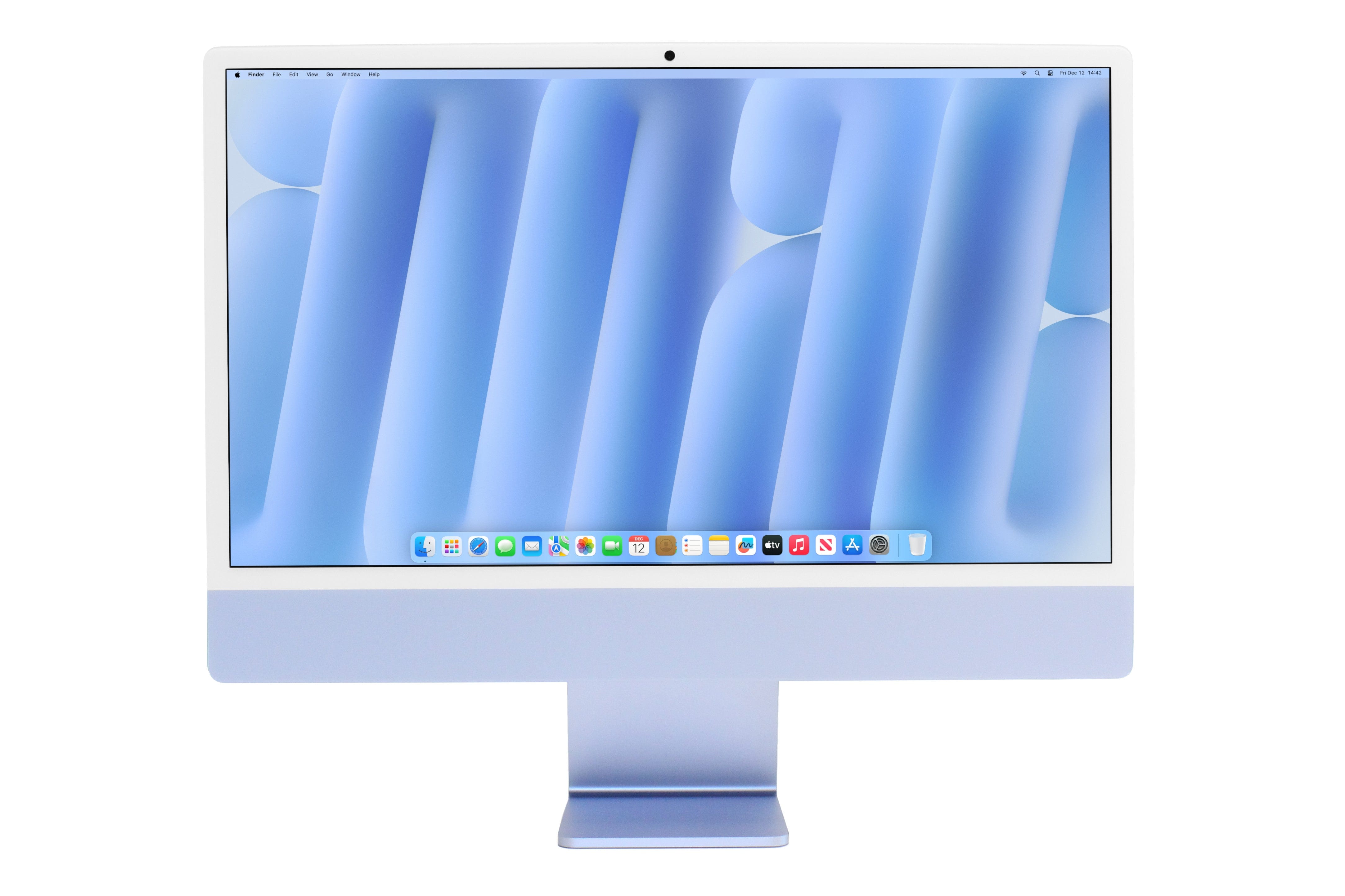 Refurbished Apple iMac 24-inch M4 (2-ports, 2024) Blue at Hoxton Macs